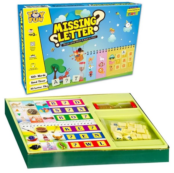 Missing Letters Educational Game for Kids with Sand Timer - EKT3494 ...