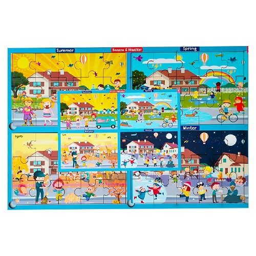 Season and Weather Learning Jigsaw Puzzle -Dual -12*18 inch - EKW0120 ...
