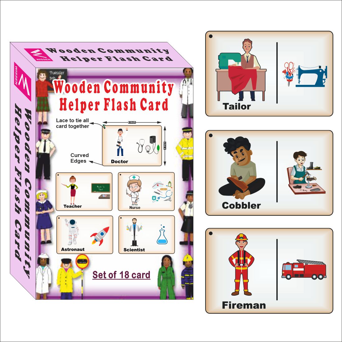 Wooden Flash Cards - Community Helper - EKW0271 – Extrokids