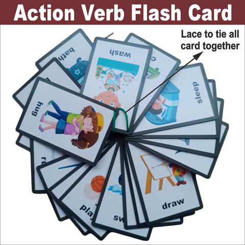 Wooden Flash Cards - Action Verb - EKW0273 – Extrokids