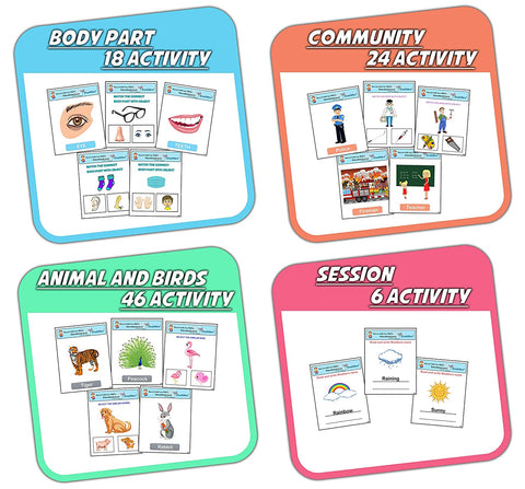 Extrokids Laminated Reusable Activity Flashcard Learning Kit for Kids