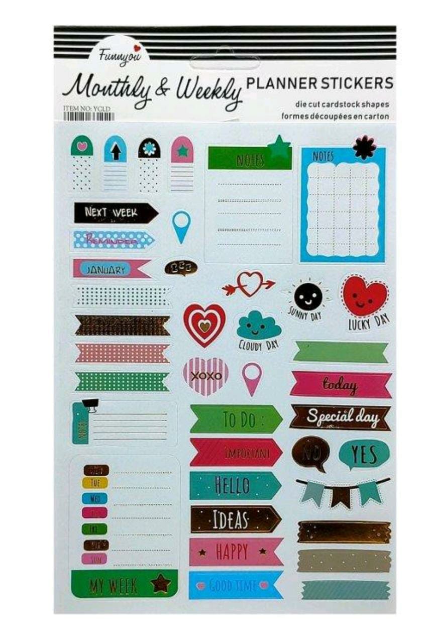 MONTHLY AND WEEKLY PLANNER STICKER(YCLD) - EKC1959 – Extrokids