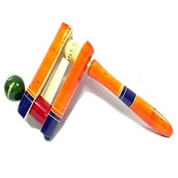 Extrokids Noisy Ratchet Wooden Rattle Toy for New Born Kids - EKIT0047