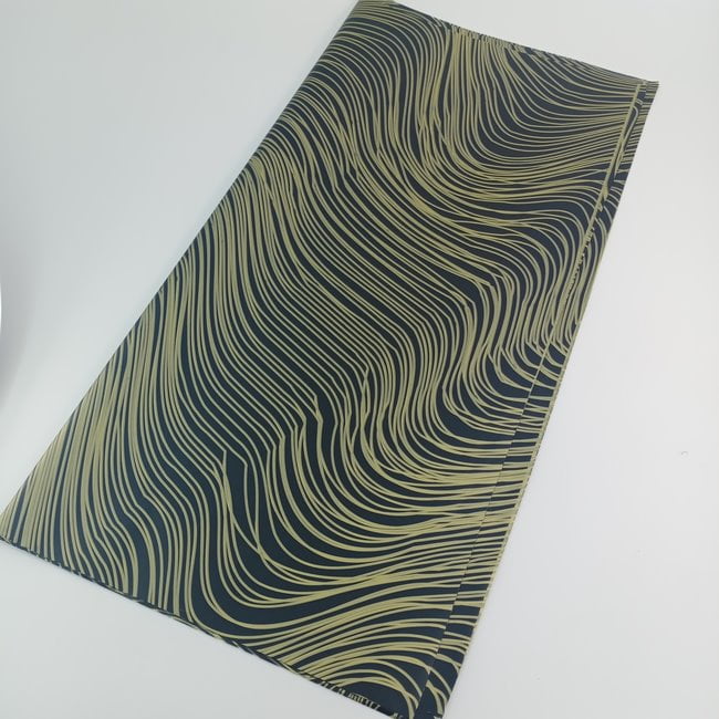 Plastic gift sheets-black with golden curve -22.5*22.5 in -20 sheets ...