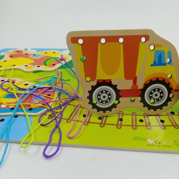 Wooden lacing Board - Vechicles - EKT2303 – Extrokids