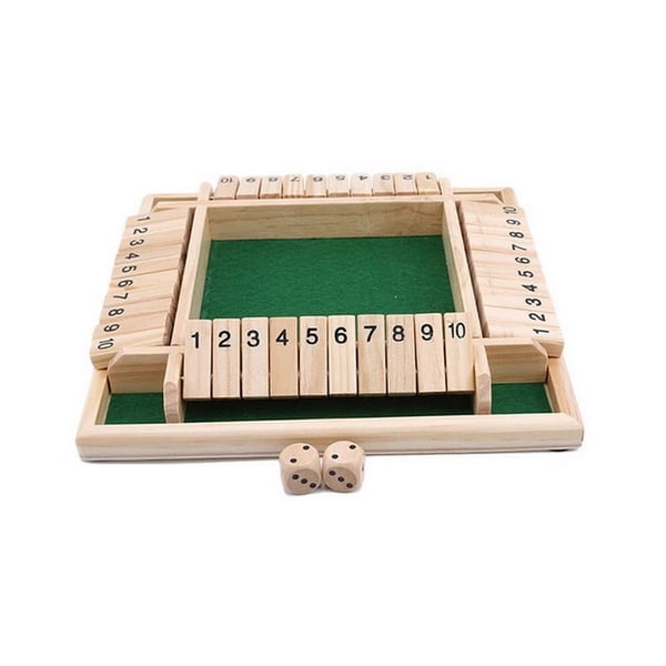 Wooden 4-Player Shut the Box | Classic Friends & Family Game – Extrokids
