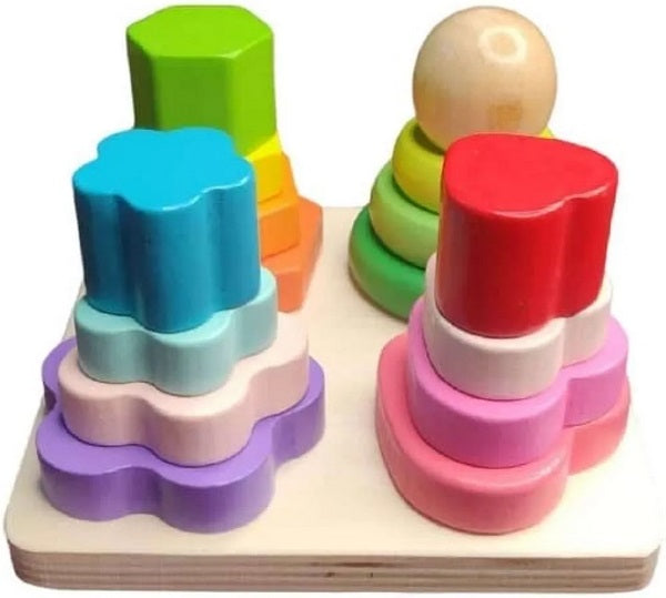 Wooden Four Column Square Shape Shoter - EKT2880 – Extrokids