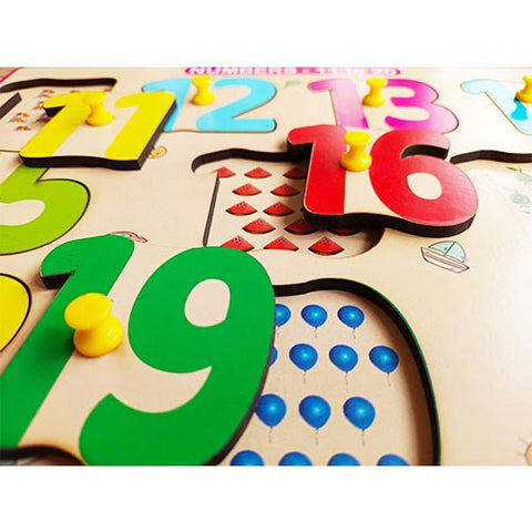 Numbers 11-20 Peg Board Puzzle with counting inside tray - EKW0157 ...